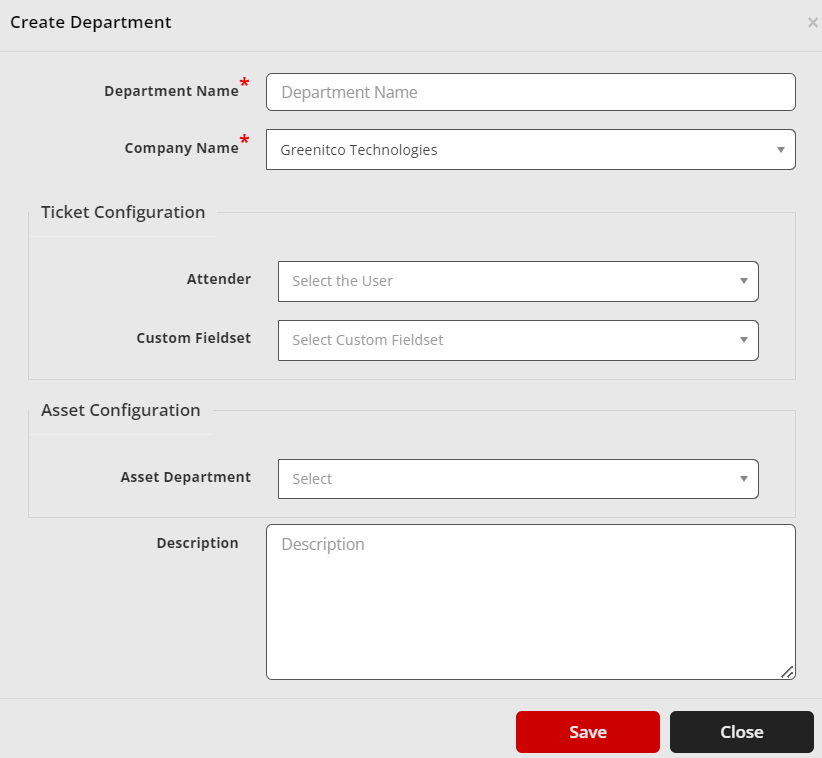Department Configuration | ITM DOCS