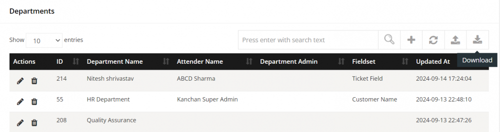 Department Configuration | ITM DOCS