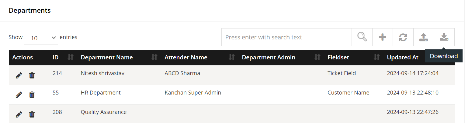 Department Configuration | ITM DOCS