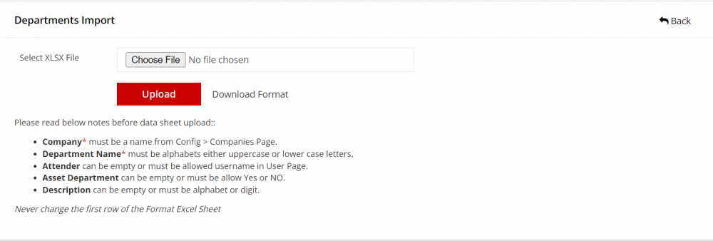 Department Configuration | ITM DOCS