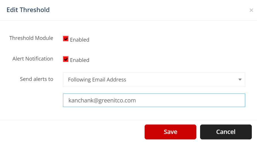 Threshold Configuration | ITM DOCS