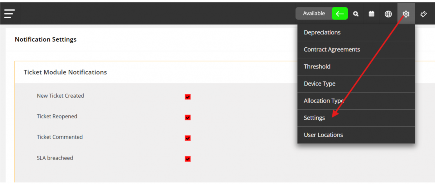 Push Notifications for Service Ticket | ITM DOCS