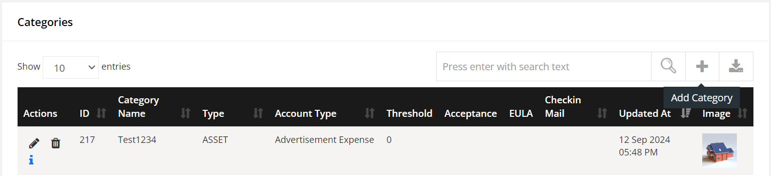 Category Configuration | ITM DOCS