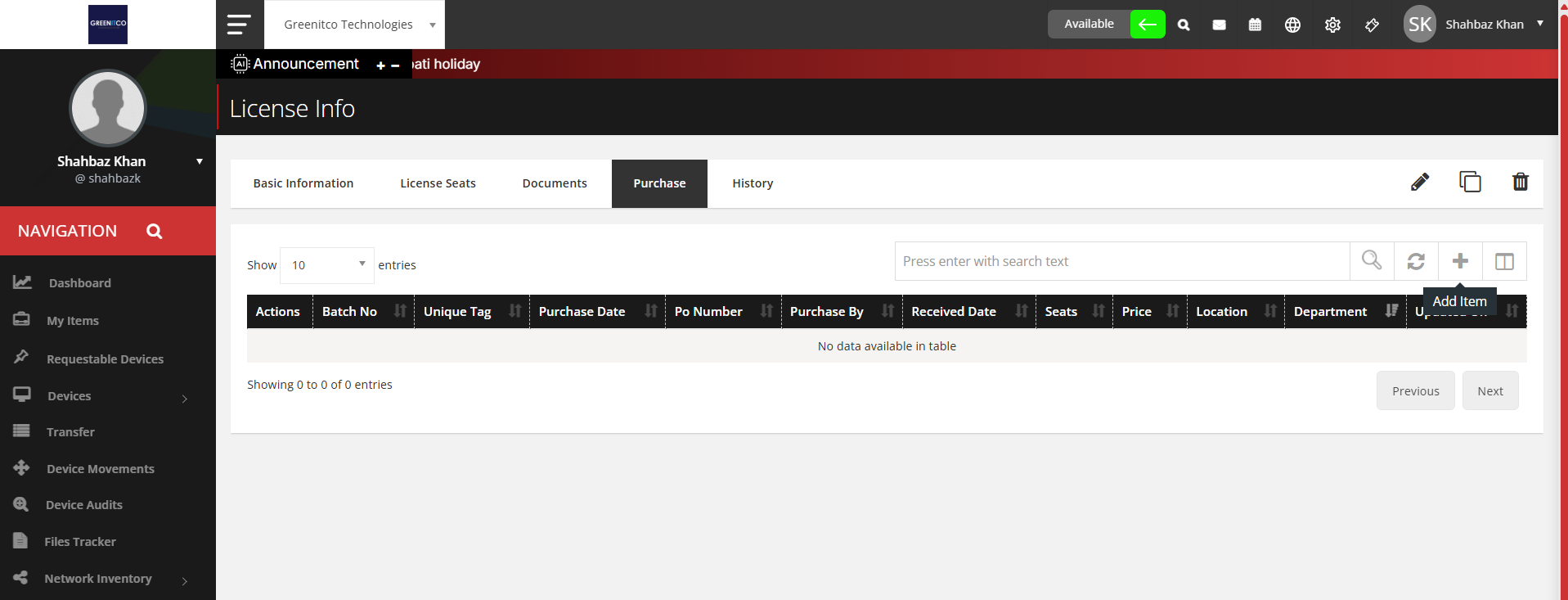 How to increase individual License seats | ITM DOCS