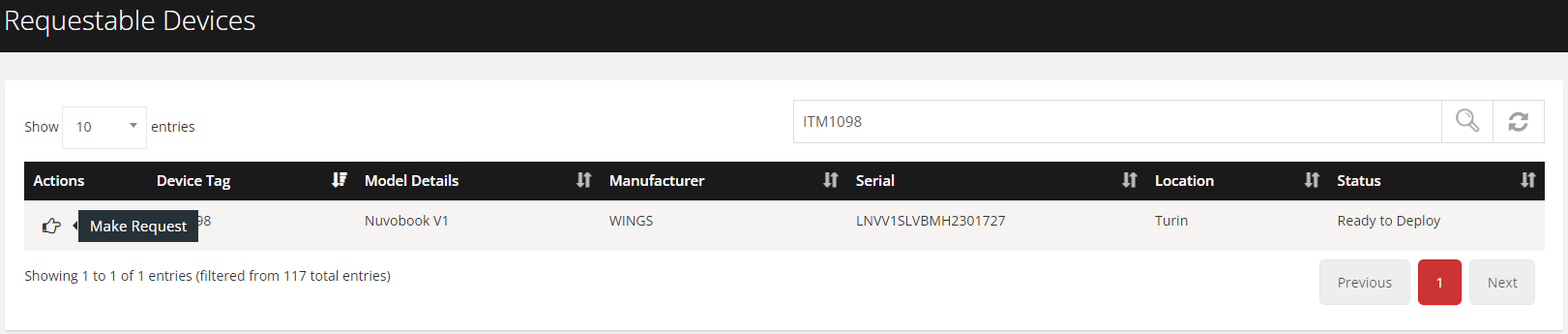 How to request a device ? | ITM DOCS