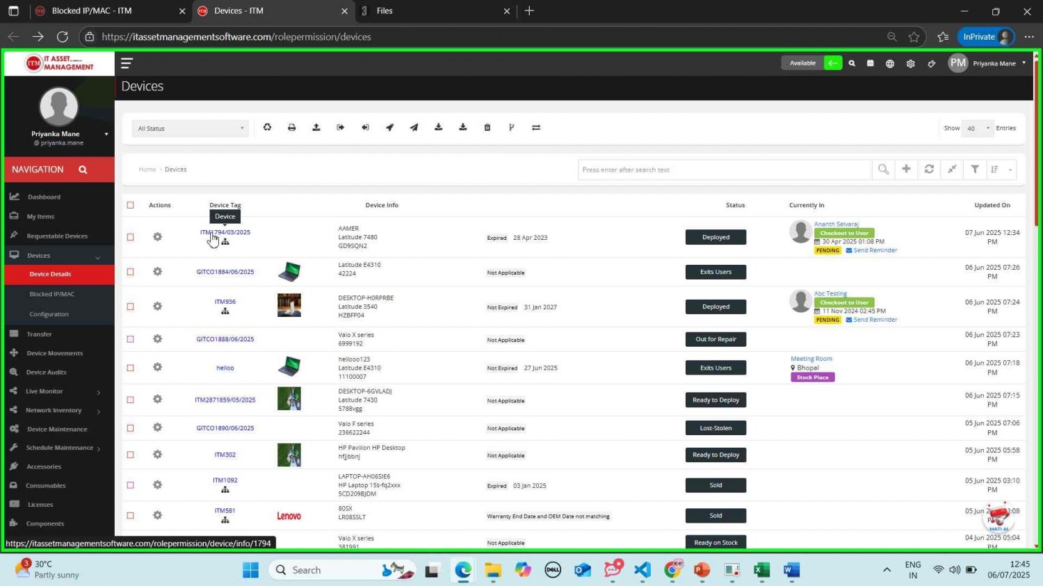 RDP Status Icon & Power On/Off Graph | ITM DOCS