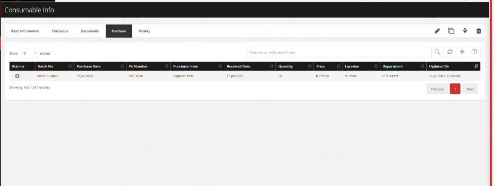 Purchase-module | ITM DOCS