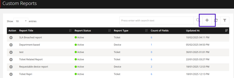 Custom Report | ITM DOCS