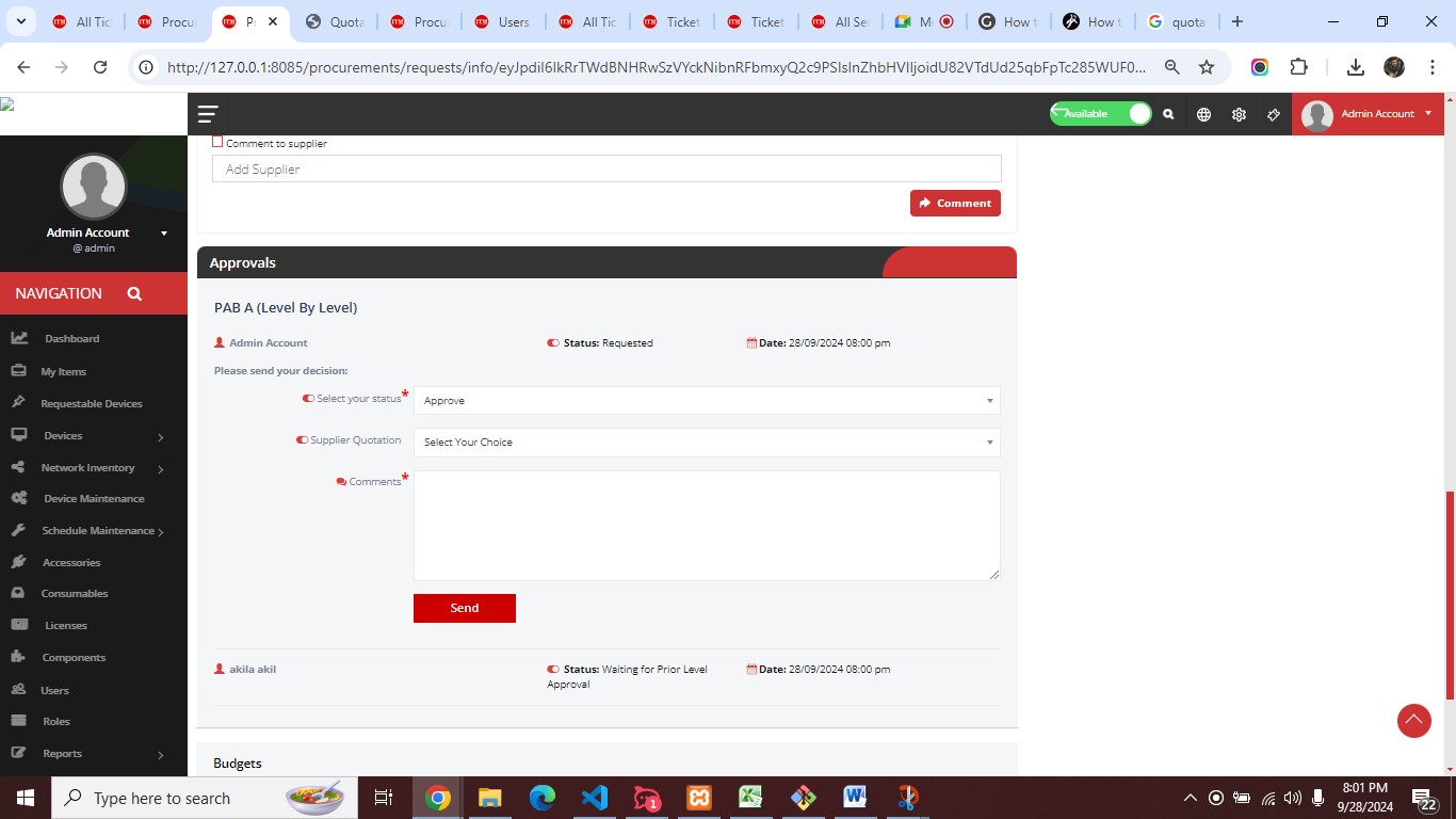How to manage a Procurement Request | ITM DOCS