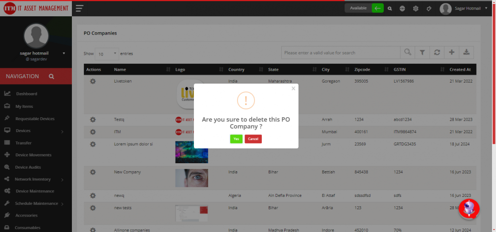 How to manage PO companies | ITM DOCS